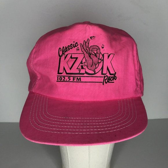 See pics | Accessories | Vintage Kzok 25 Seattle Radio Neon Pink Snapback Usa Hat | Poshmark